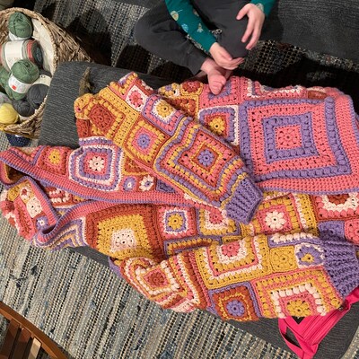 Crochet PATTERN Square Scramble Sweater Crochet Pattern for Granny ...