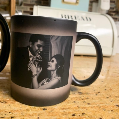 11oz Magic Mug in Black. Color Changing Mug With Heat Activation ...