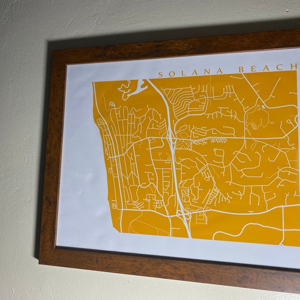 Solana Beach Map - California Poster Print - Etsy