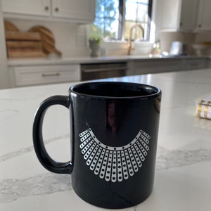 Ruth Bader Ginsburg Dissent Collar Coffee Mug Notorious RBG Ceramic Cup ...