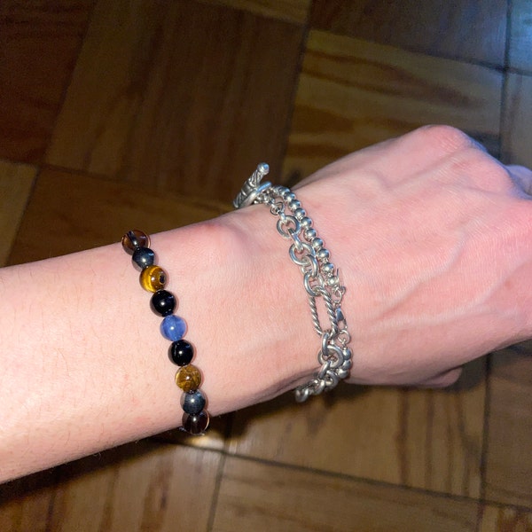 Empath Protection | Kyanite + Black Tourmaline + Tiger Eye + Hematite ... Empath Protection | Kyanite + Black Tourmaline + Tiger Eye + Hematite ...