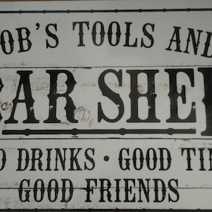 Personalized Rustic Barn Wood Look Bar Shed Metal Sign 8 X 12 - Etsy