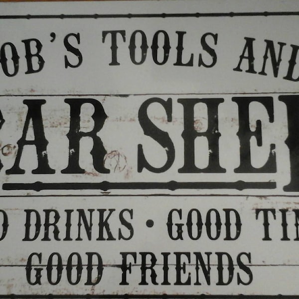 Personalized Rustic Barn Wood Look Bar Shed Metal Sign 8 X 12 - Welcome ...