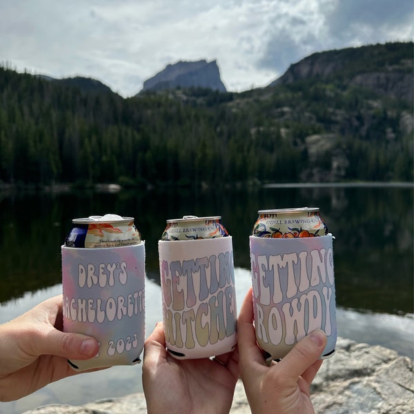 Getting ROWDY & Getting HITCHED Bachelorette Party Can Coolers ...