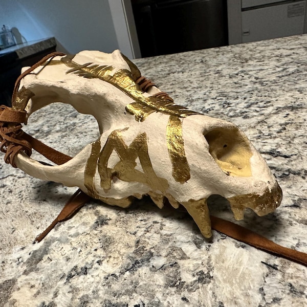 Wearable Shamanic Raven Skull Mask Handcrafted Ogham Writings, Runes ...