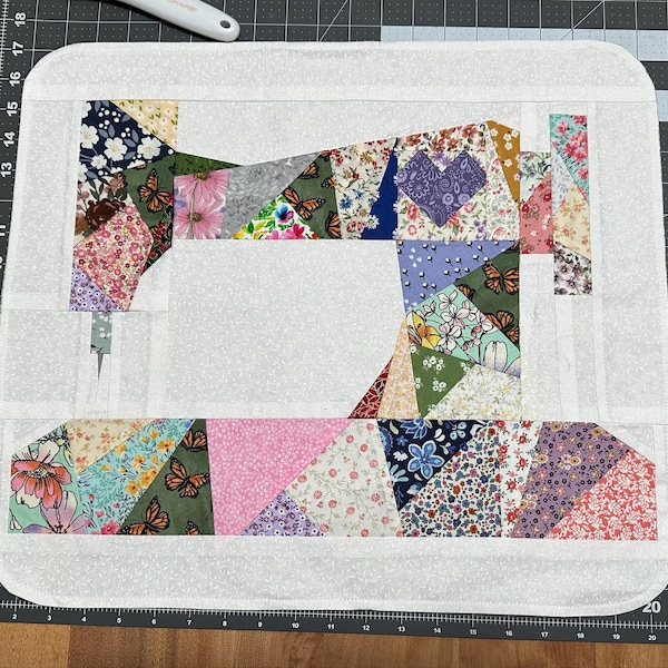 I Heart Sewing Vintage Machine Paper Pieced Pattern - Etsy