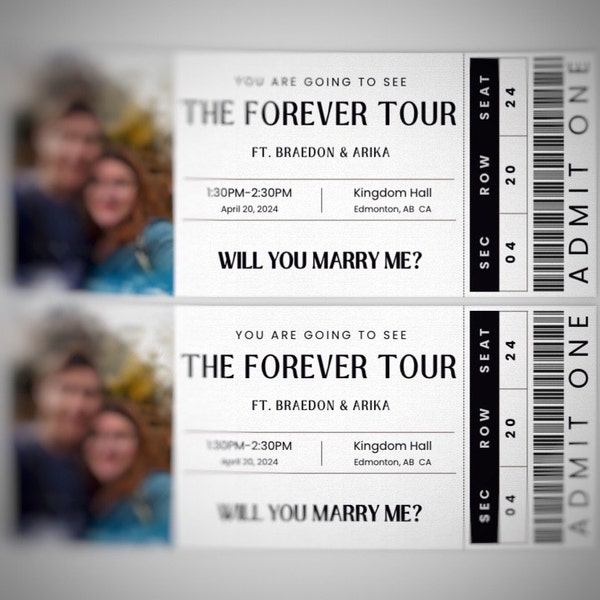 Editable Concert Ticket Template, Custom Concert Ticket Gift, DIY Event ...