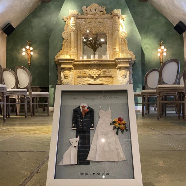 Custom Origami Wedding Frame | Anniversary Gift With Personal Photos ...