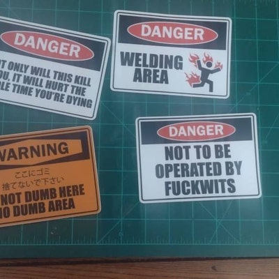 WARNING Stickers MK. II - Etsy