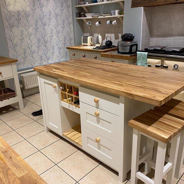 Bespoke Farmhouse Kitchen Island (the Rye) - Etsy UK