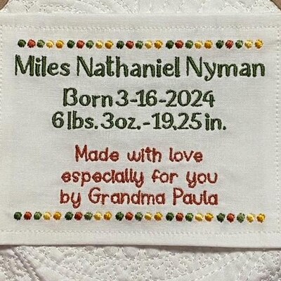 Nautical Anchor Quilt Label Custom Anchor Quilt Label Sublimation Quilt ...