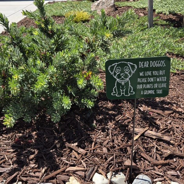 Please Keep Dogs off Lawn Sign – Funny No Pooping Dog Yard Sign – Dog ...