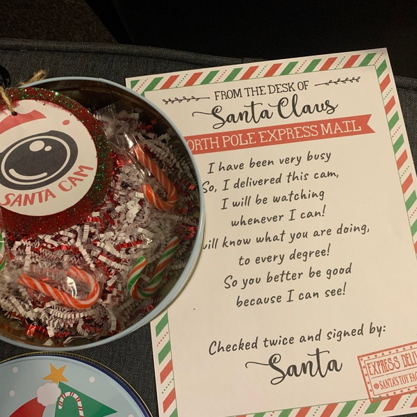 Santa Cam Letter From Santa Digital Download Printable PDF, PNG & JPG ...
