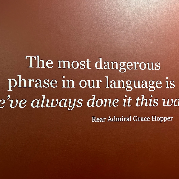 Grace Hopper Quote Vinyl Wall Decal: Innovation Office Decor - Etsy