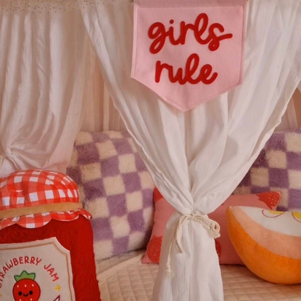 Girls Rule Mini Felt Nursery Wall Banner Girls Bedroom Decor - Etsy