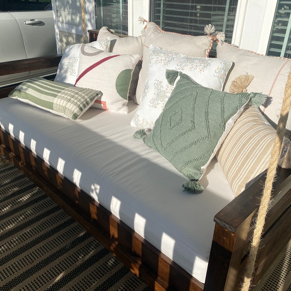QUICK SHIP - Sunbrella Twin Outdoor Mattress Cover for Porch Daybed Bed ...
