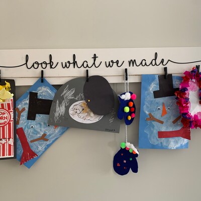 3D Kids Craft Look What I Made Sign 36 Children's Art Sign Kids Art ...