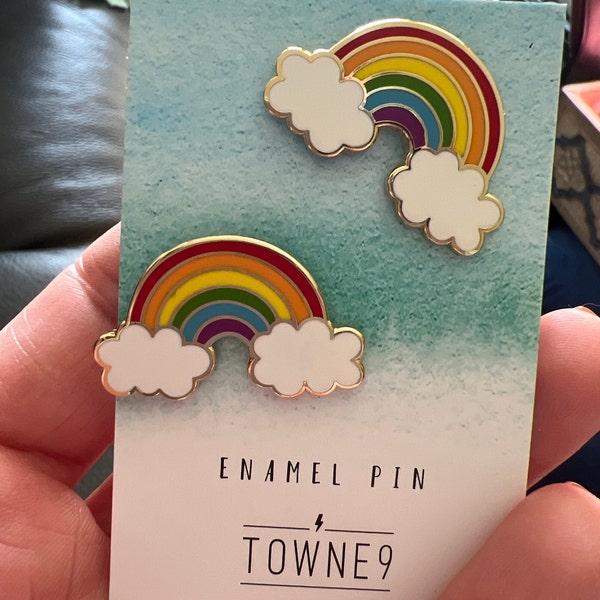 Rainbow Enamel Pin - Etsy