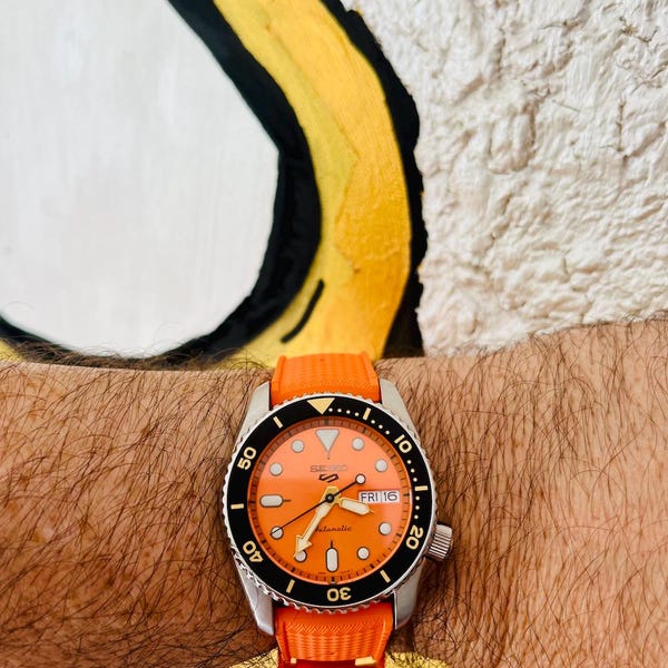 Premium FKM Rubber Hinge Watch Strap / White 20/22mm Quick Release ...