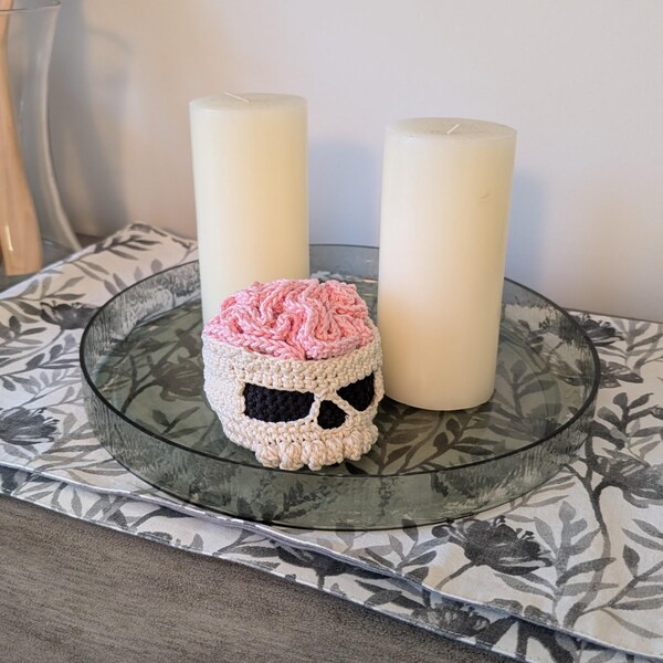 Brainy Skull Coaster Set CROCHET PATTERN / Skull Coaster PDF English ...