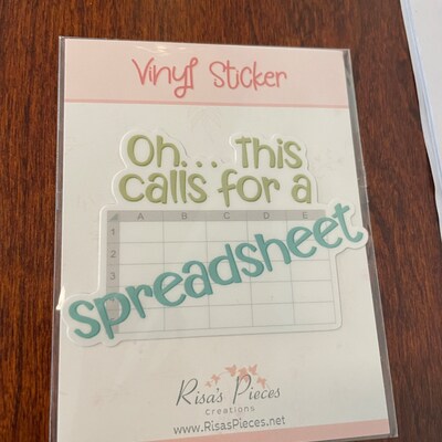 Spreadsheet Sticker for Coworker, Funny Office Sticker, Gift for ...