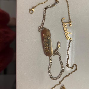 Name Bracelet Aisha Ayesha Aishah in Arabic 18K White Gold Plated ...