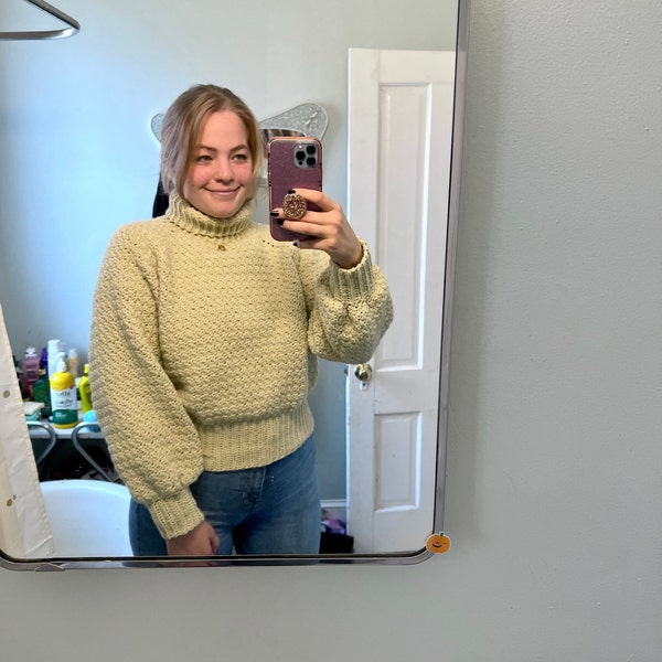 CROCHET PATTERN: the Millennial Jumper - Cowl Neck/ Turtle Neck Sweater ...