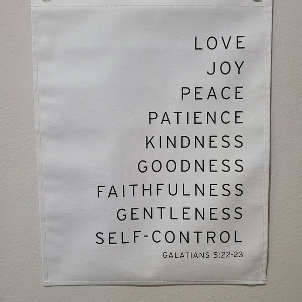 Love Joy Peace Flag | Fruit of the Spirit Sign | Scripture Wall Decor ...