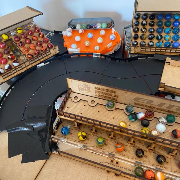 MARBLE SPECTATOR STANDS - 2 Pack, Marble Race Track Kit, A Diy Modular ...