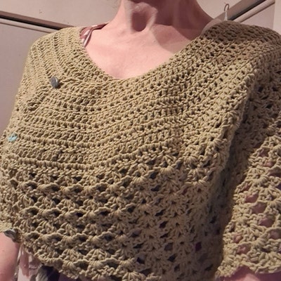 Crochet Lace Capelet PATTERN, Tutorial, Photo, and Diagrams - Etsy