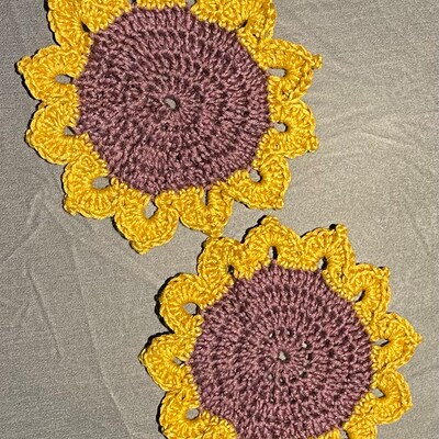 Crocheted Doily Ladybug Lady Bug Ladybird Lady Bird Red Doily Round ...