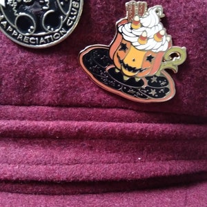 SPOOKY TEA SET Mini Enamel Pins. Hard Enamel Pin. Witchy Pin. Teapot ...