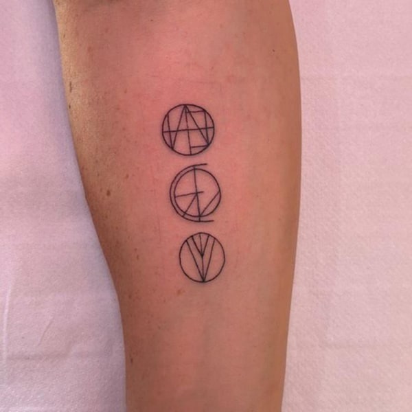 Minimalist Name Tattoo Logo – Custom Monogram, Geometric Name Art ...