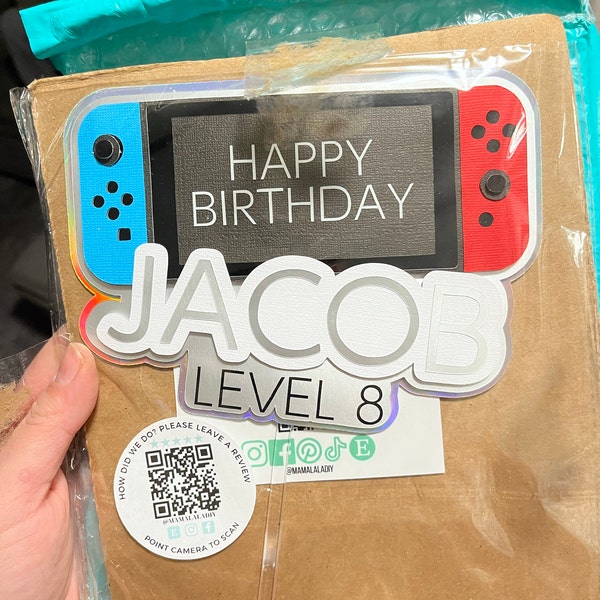 Customizable Game Console Cake Topper: Video Game Birthday Party Decor ...