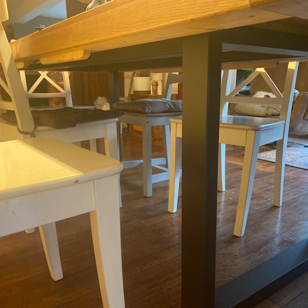 Table Legs, With Double Connecting Bar, Trapeizodal Shape TRIN2B8040 - Etsy