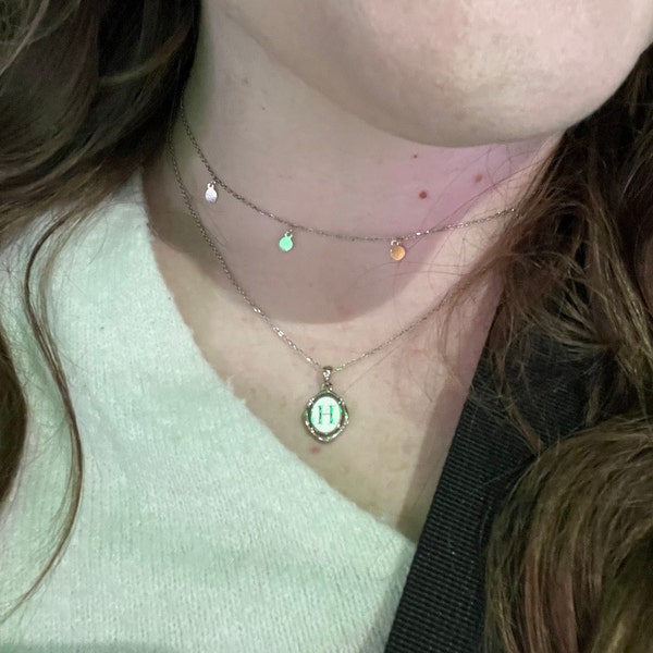 Dainty Coin Drop Necklace • Mini Disc Necklace • Dainty Boho Necklace ...