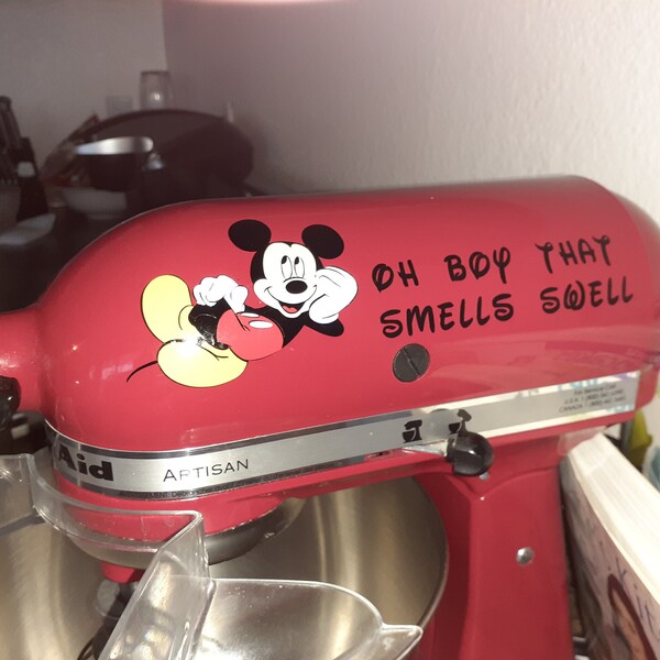 Mickey Mouse Decal Perfect for Kitchenaid Mixer Oh Boy That Smells ...