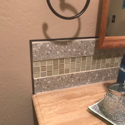 Smart Tiles Smartedge Ambra Peel and Stick Finishing Edge Backsplash ...