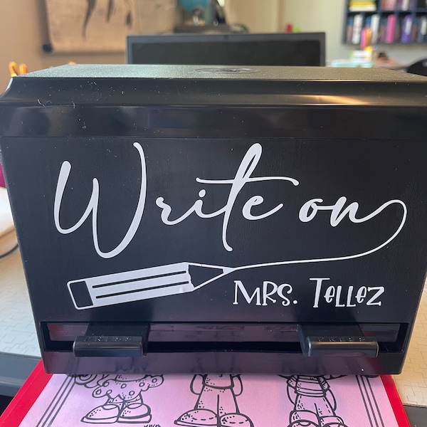 Custom Pencil Dispenser Vinyl Decal Classroom Style Decal Teacher Decal ...