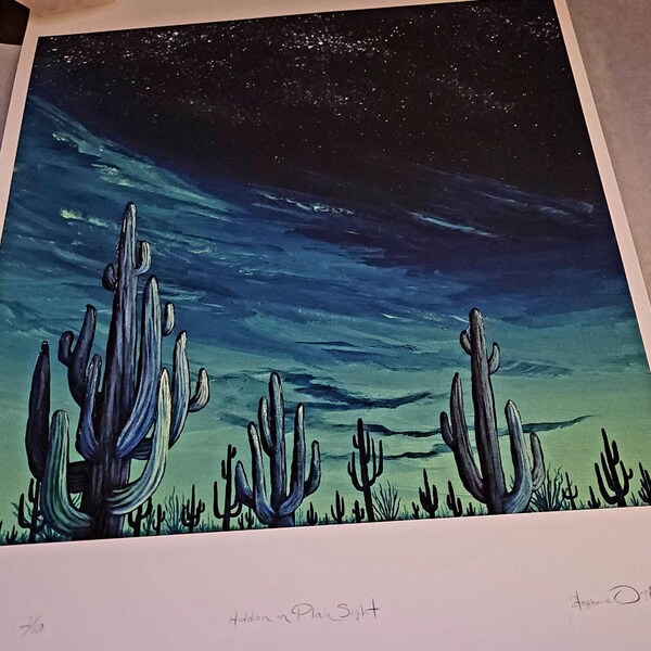 Turbulence of Thought- Dreamy Desert Scenery, Arizona Cactus, Cloud ...