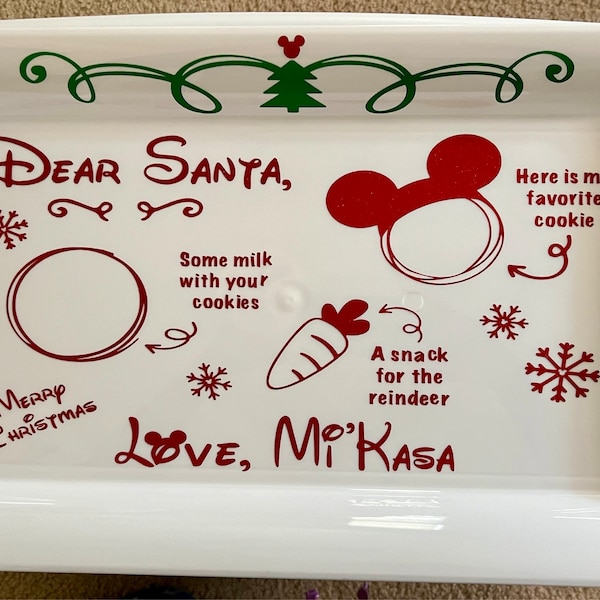 Cookie Tray-santa Platter-mickey Mouse-mickey Tray-mickey Platter ...