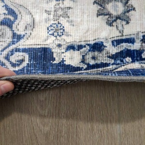 Navy Blue Round Rug, Circle Medallion Rug, Boho Rug, Modern Vintage ...