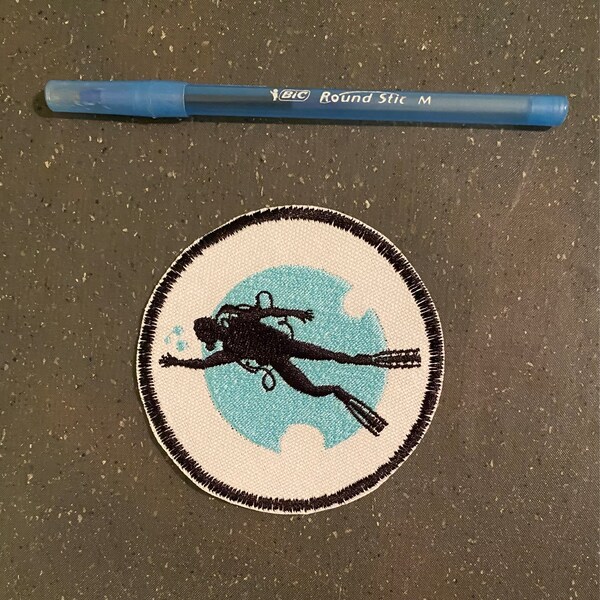 Scuba Diver Embroidered Iron on Patch - Etsy
