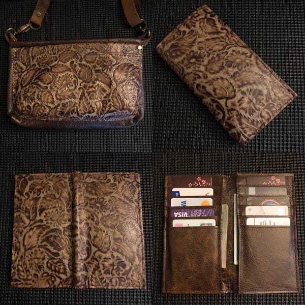 Men's or Women's Black Leather Hip Bag, Small Convertible Crossbody ...