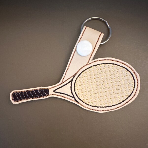 Tennis Racket - in the Hoop - 2 Style Fobs - DIGITAL Embroidery Design ...