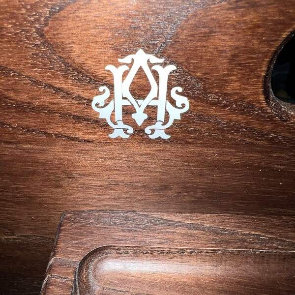 Two Letter Monogram Sticker, Couples Monogram, Custom Double Initials ...