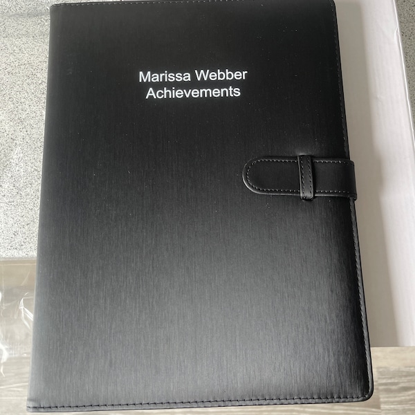 Personalised Text A4 Zipped Conference Folder Executive Portfolio ...
