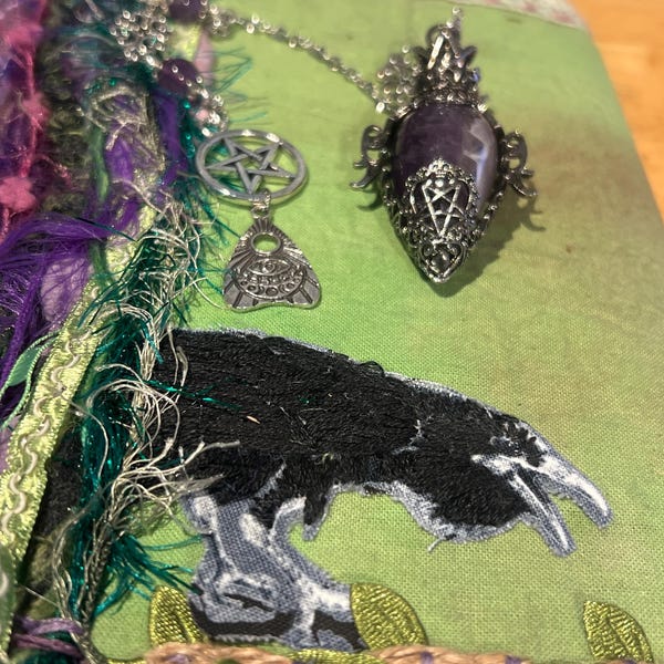 Medusa Goddess Necklace Wearable Witches Ladder Pagan Prayer Beads ...