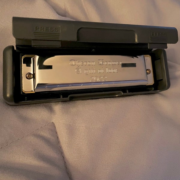 Personalized Stainless Steel Harmonica - Groomsmen Gift - Fathers Day ...