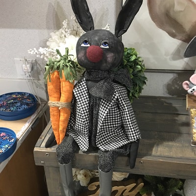 Rabbit Epattern-primitive Bunny Cloth Doll Craft Digital Download ...